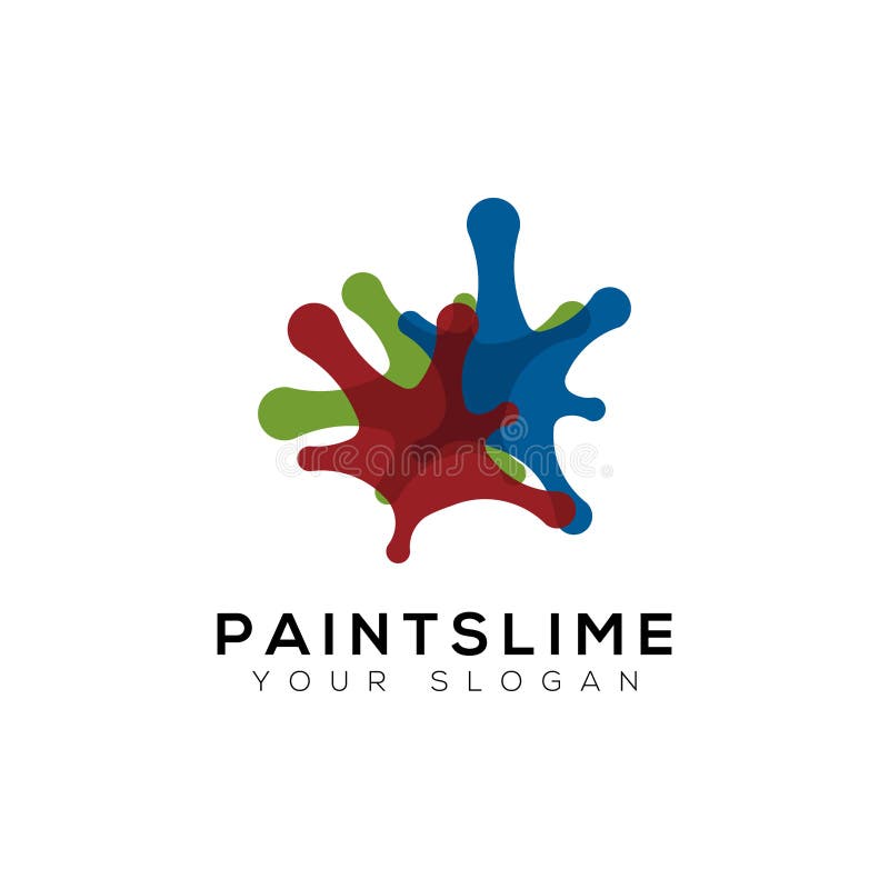 Paint Slime Logo Design stock vector. Illustration of paint - 222846340