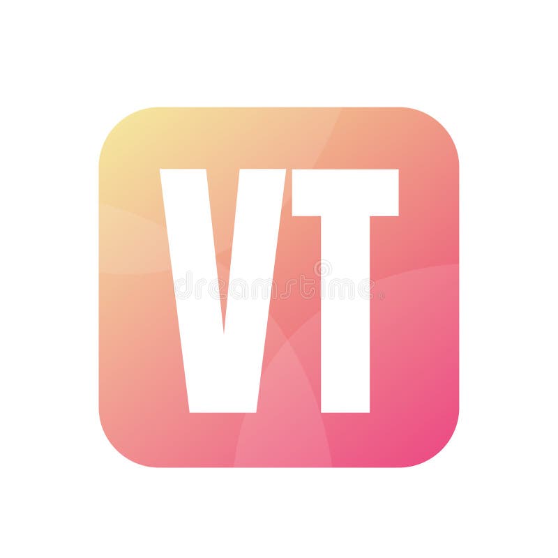 VT Letter Logo Design with Simple Style Stock Vector - Illustration of ...