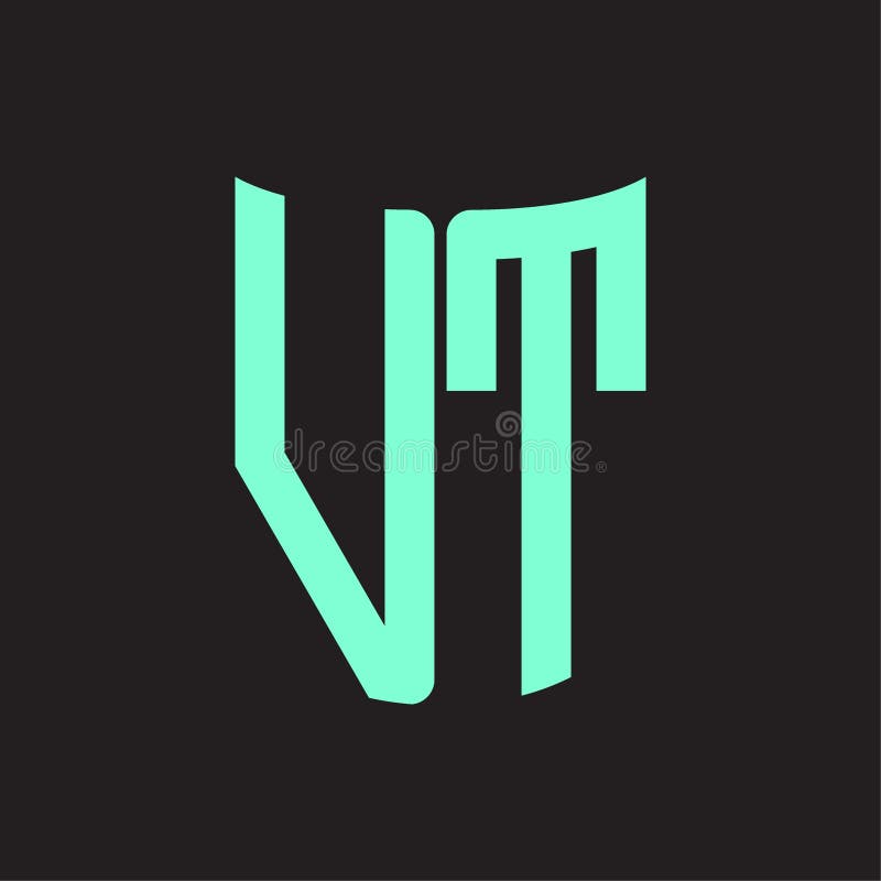 VT Logo Monogram with Ribbon Style Design Template Stock Vector ...