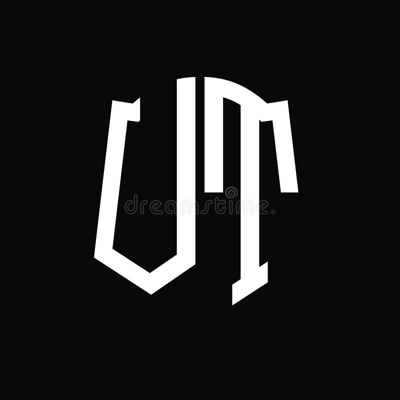 VT Logo Monogram with Shield Shape Ribbon Design Template Stock Vector ...