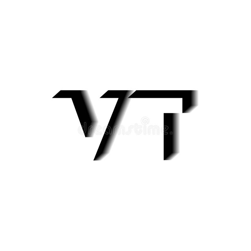 VT Monogram Shadow Shape Style Stock Vector - Illustration of elegance ...