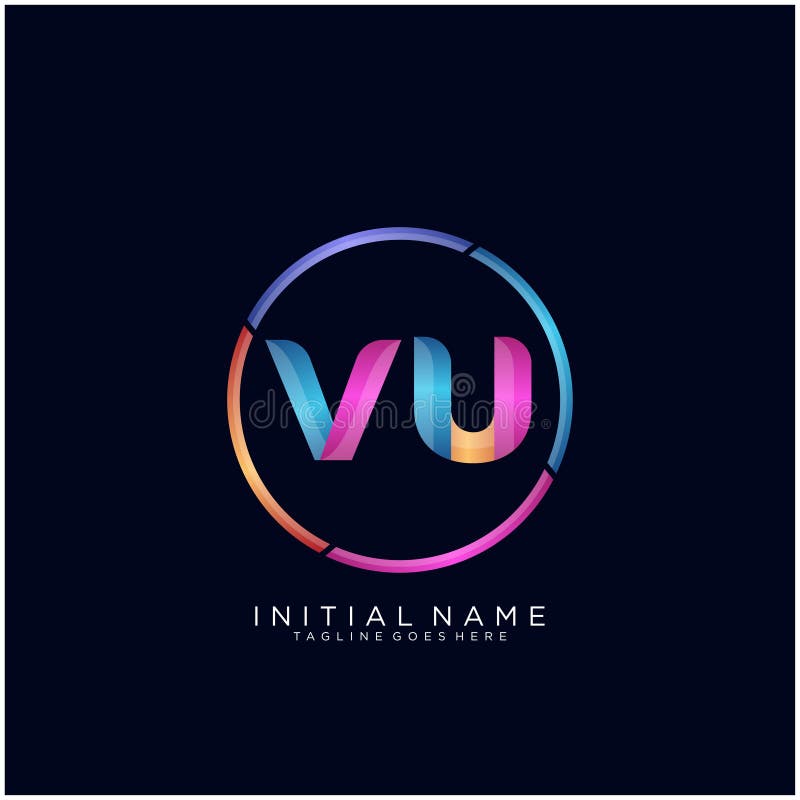 VU Letter Logo Icon Design Template Elements Stock Vector ...