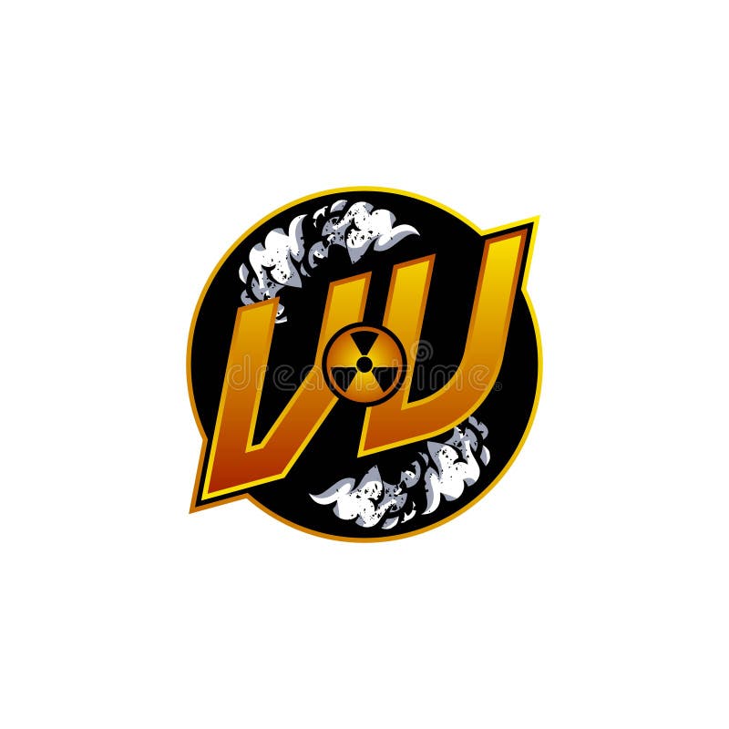 VU Logo Monogram ESport Gaming with Gas Shape Design Stock Vector ...