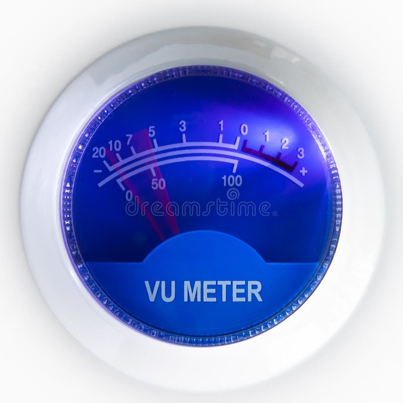 VU Meter illuminated stock photo. Image of black, illuminated - 18893002
