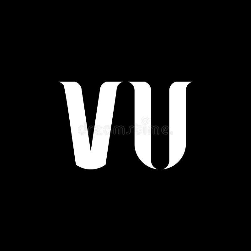 VU V U Letter Logo Design. Initial Letter VU Linked Circle Uppercase ...