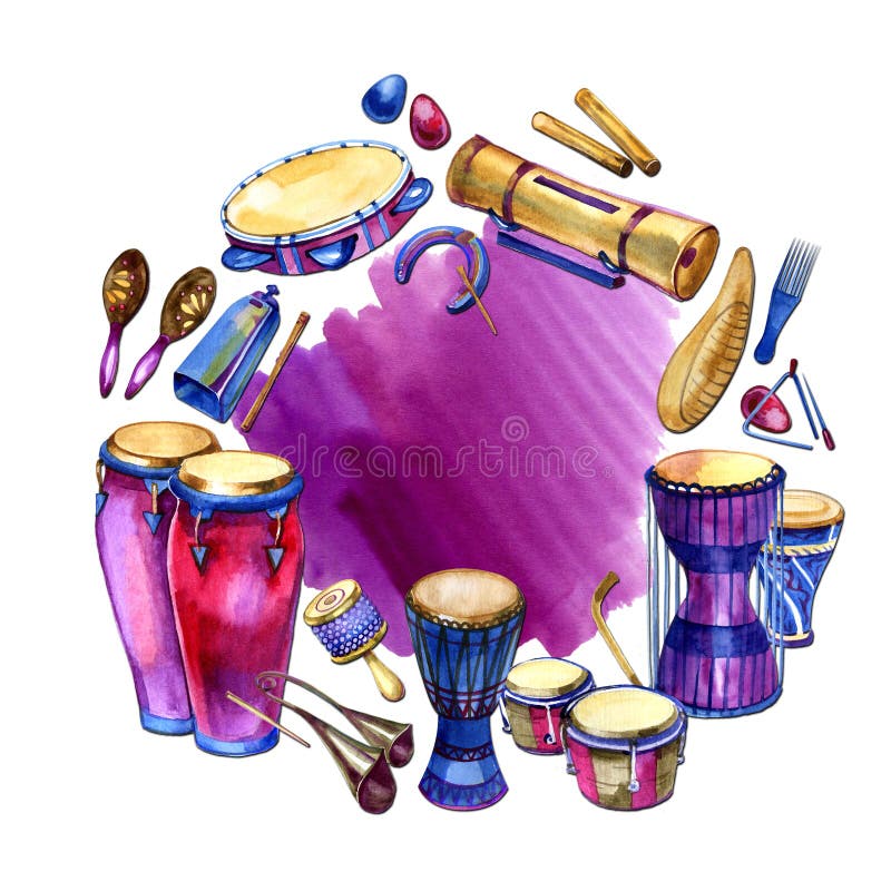 Instruments De Musique De Percussion Illustration de Vecteur ...