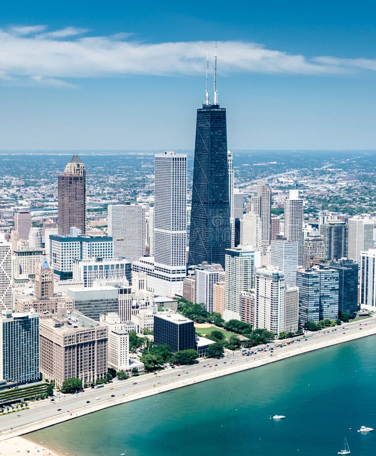 Vue Panoramique D'horizon De Chicago Photo stock - Image du américain ...
