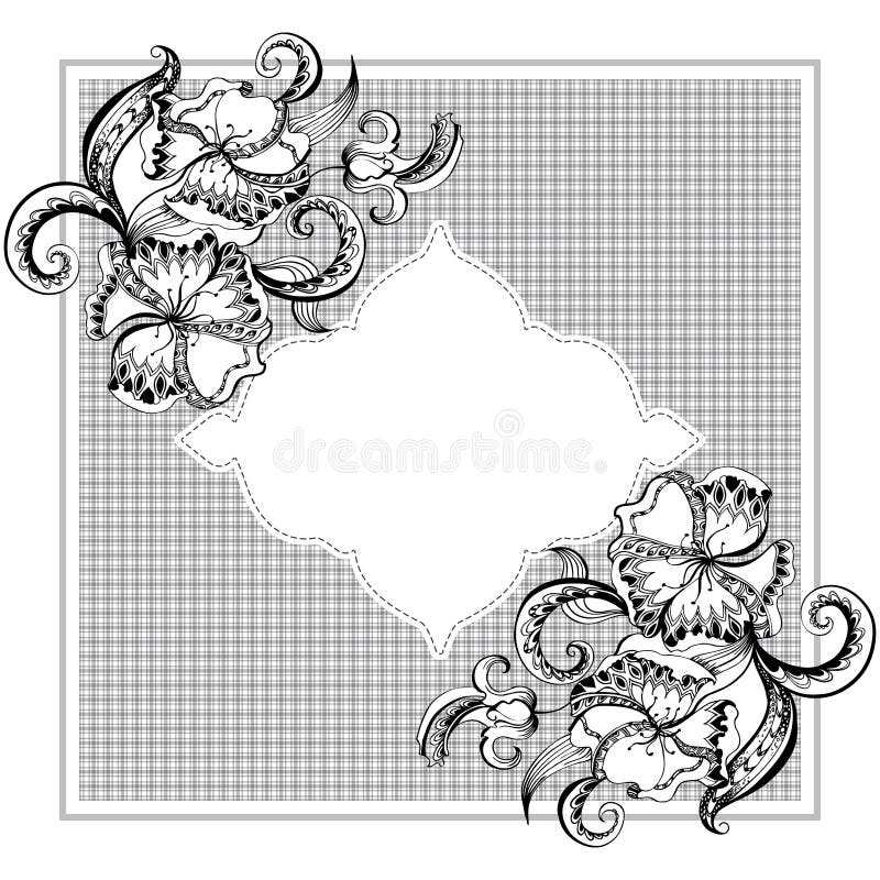 Vue Avec L'ornement De Graphique De Main-dessin Illustration de Vecteur ...