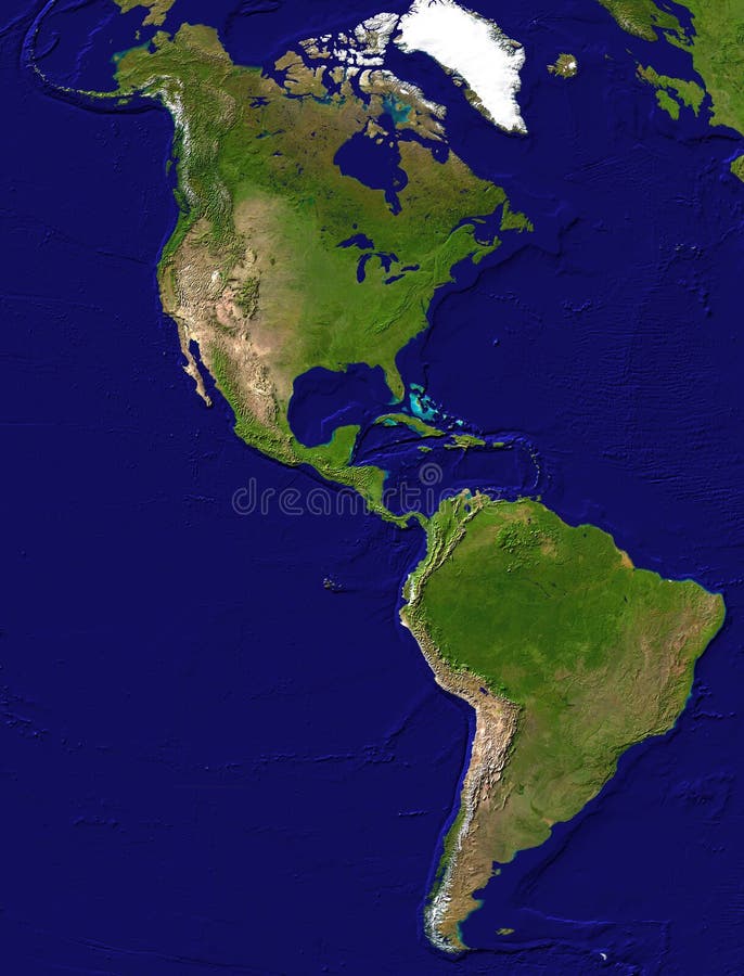 Vue du continent américain illustration stock. Illustration du cordon ...