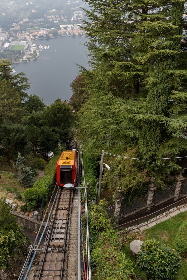 Como Brunate Funiculaire (HDR) Image éditorial - Image du cityscape ...