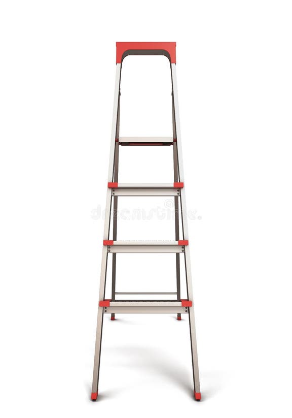 Vue de face d'escabeau illustration stock. Illustration du blanc - 51633565