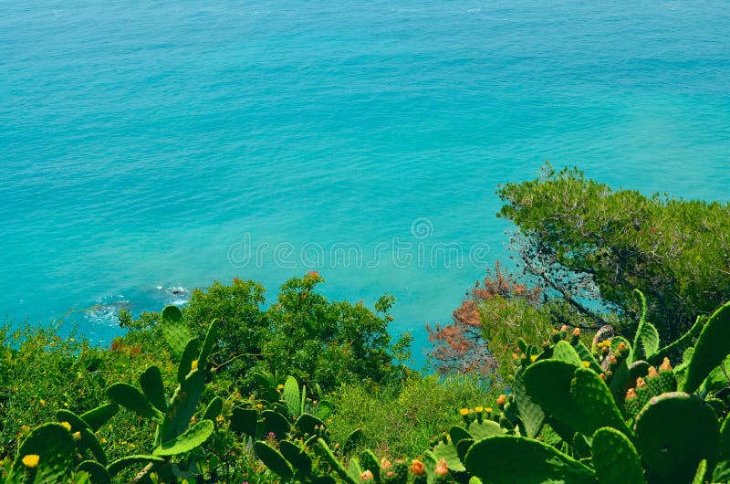 Vue de mer ligurienne photo stock. Image du italie, montagnes - 31643638