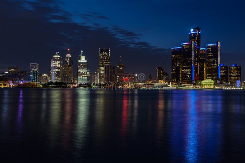 Panorama De XXL De L'horizon De Detroit Windsor Image stock - Image du ...