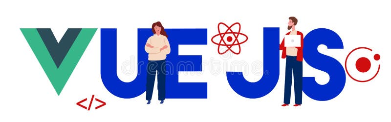 Vue.js Coding Computer Language, Javascript, Internet Components Vector ...