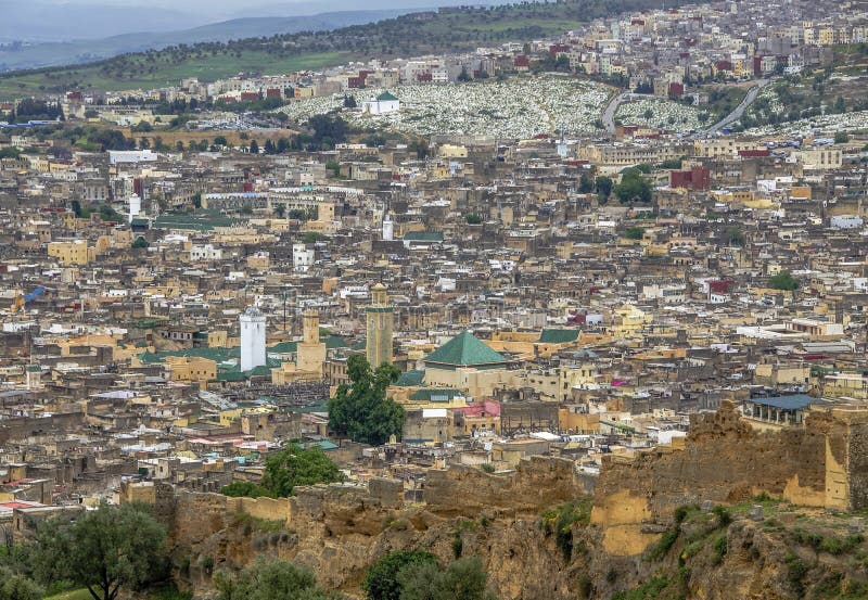 Vue Panoramique De Centre De Fez Fes, Maroc Photo stock - Image du ...