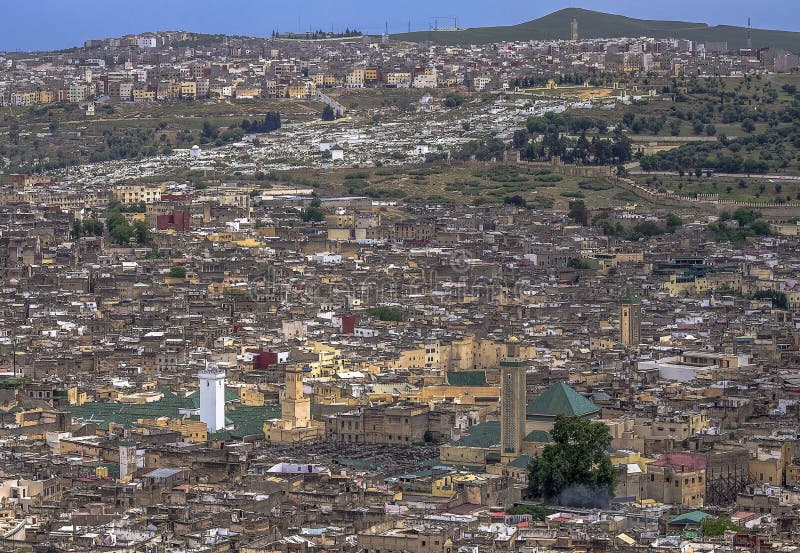Vue Panoramique De Centre De Fez Fes, Maroc Photo stock - Image du ...