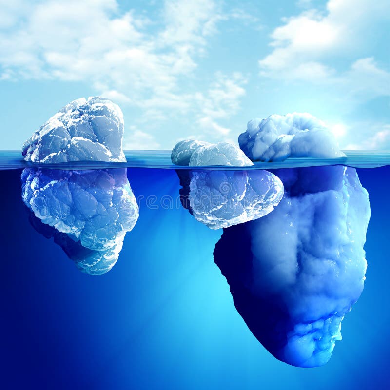 Vue Sous-marine D'iceberg Avec La Belle Mer Transparente Sur Le CCB ...