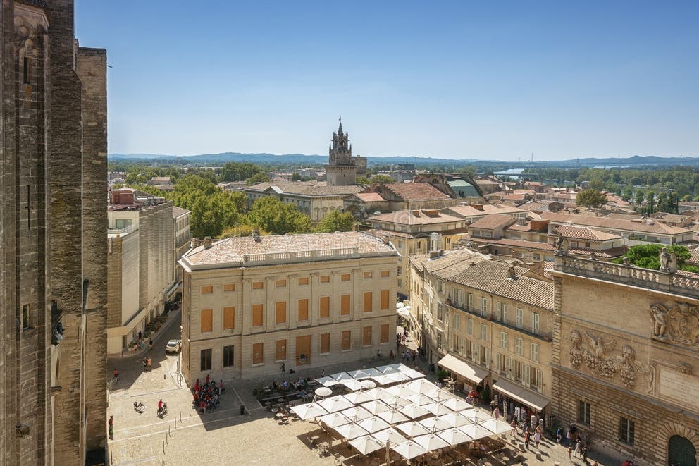 Vue Sur Avignon Du Palais De Pause Photo éditorial - Image du médiéval ...