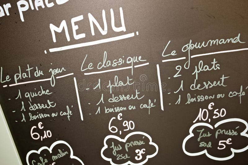 Vue typique de menu photo stock. Image du notification - 118424022