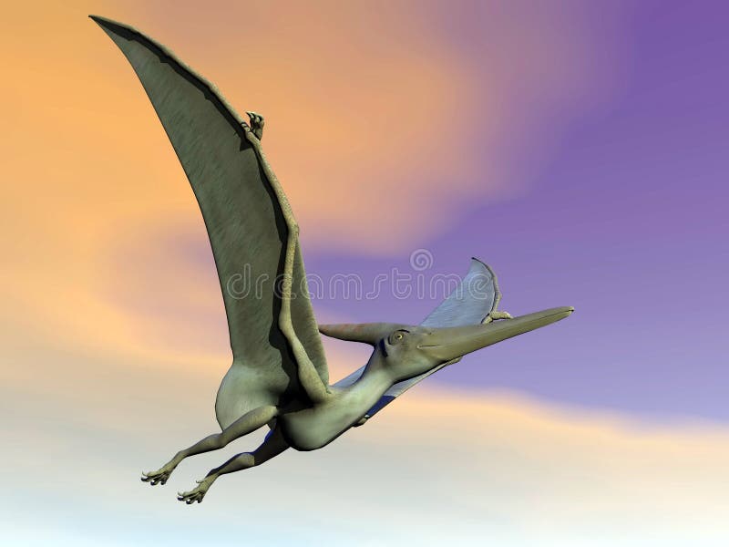 Dinosaurio Del Vuelo De Kryptodrakon Sobre La Charca Foto de archivo ...
