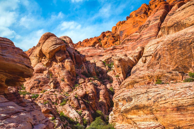 Vues De Canyon Rouge De Roche, Nevada Photo stock - Image du économie ...