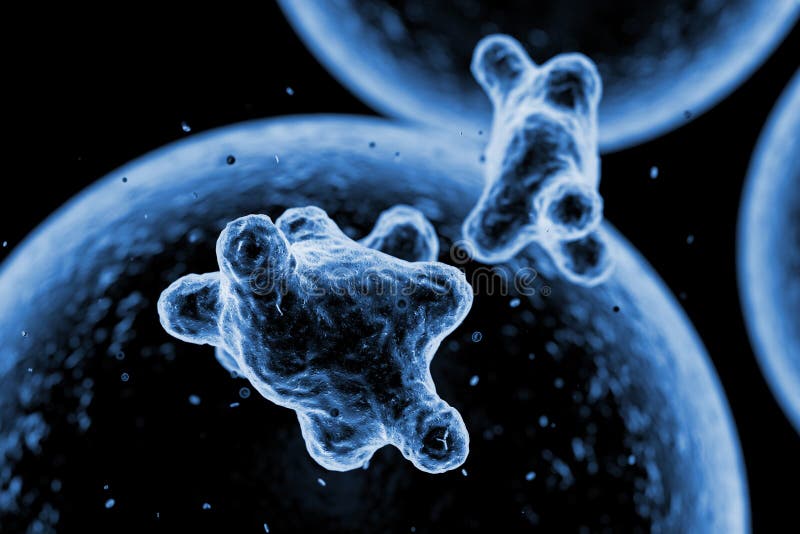 Les Bactéries De Virus Et Les Cellules De La Maladie Se Divisent Et Se ...