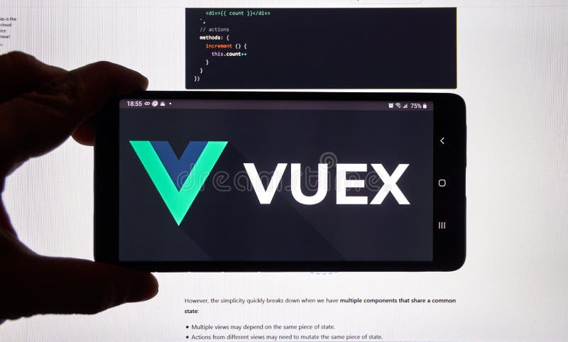 Vuex Logo on a Screen of a Cellphone Editorial Stock Photo - Image of display, java: 175121298