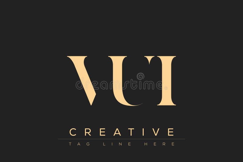 VUI Abstract Letter Logo Design Stock Vector - Illustration of vector ...