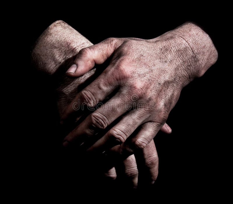 Vuile Uitgestrekte Handen stock foto. Image of aanhangsel - 17687988