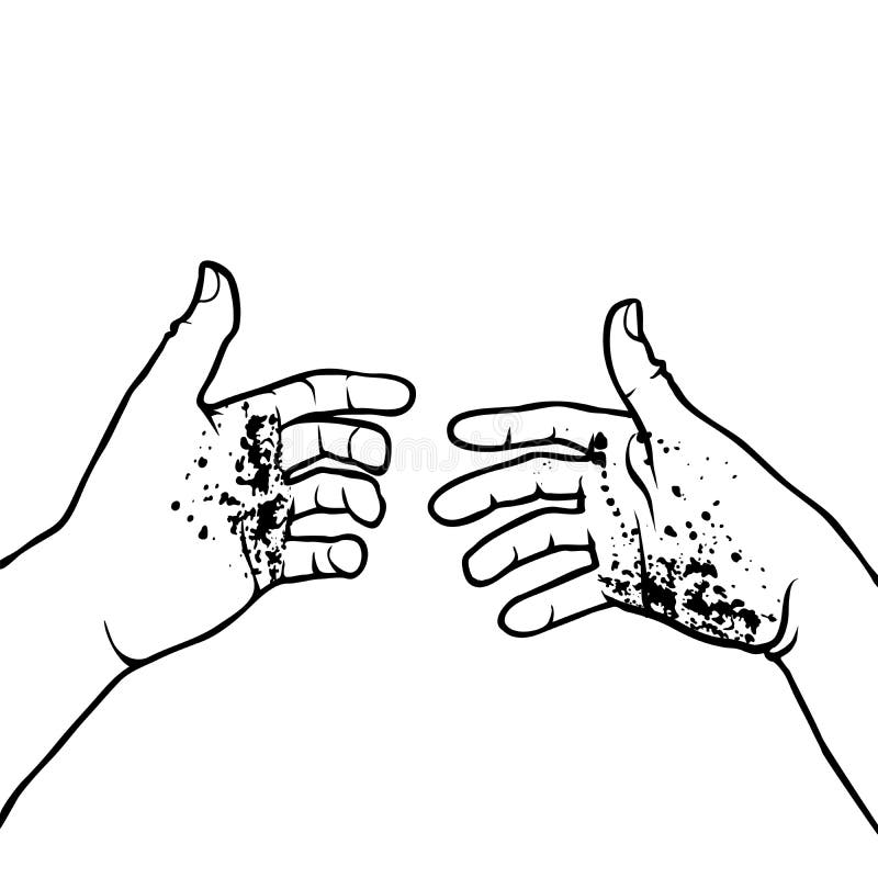Schets van handen stock illustratie. Illustration of ondersteuning ...