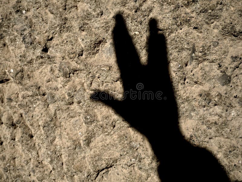 Vulcan Greeting Hand Live Long and Prosper Sign Silhouette Stock Photo ...