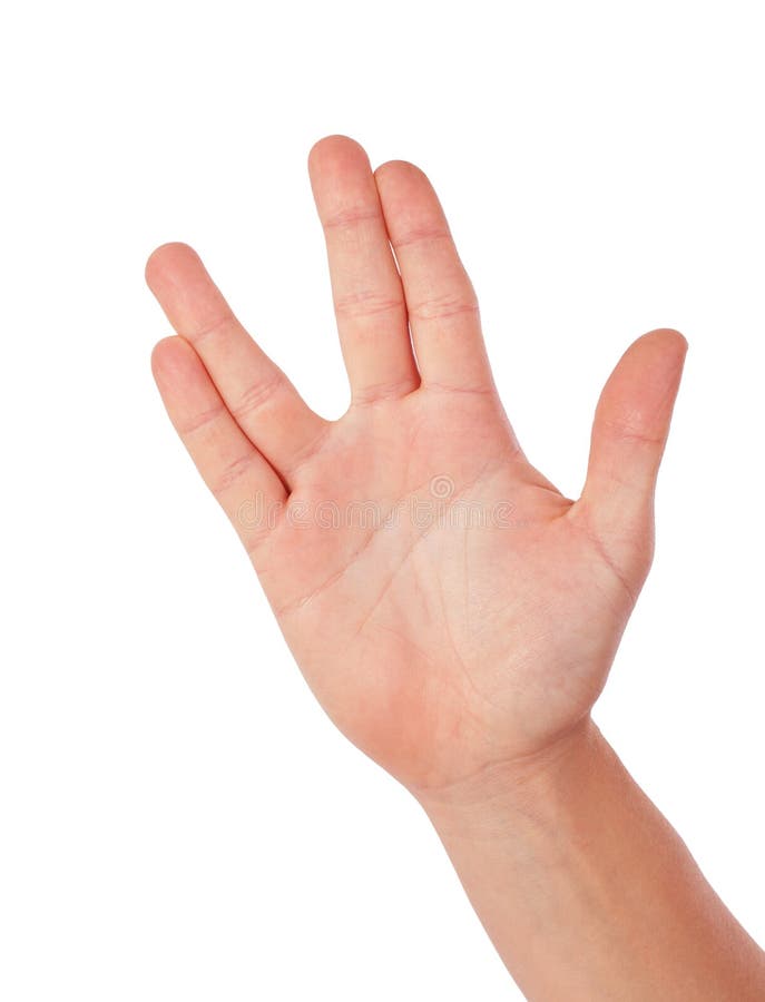 Vulcan Greeting, Isolated on White Stock Photo - Image of isolated ...