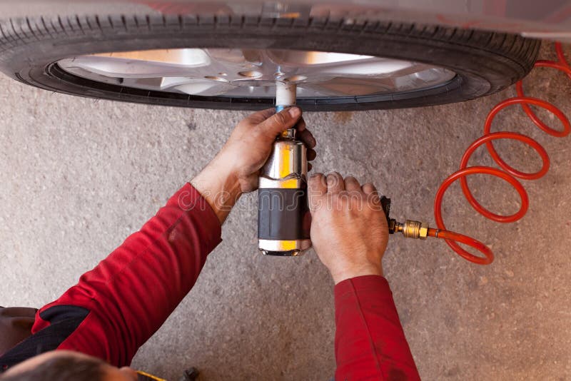 Vulcanization work stock photo. Image of shop, handsome - 52757218