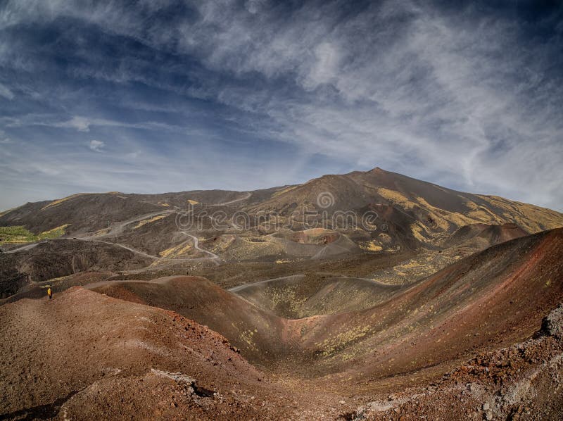 Vulcano Etna stock photo. Image of sicily, natural, black - 97284248