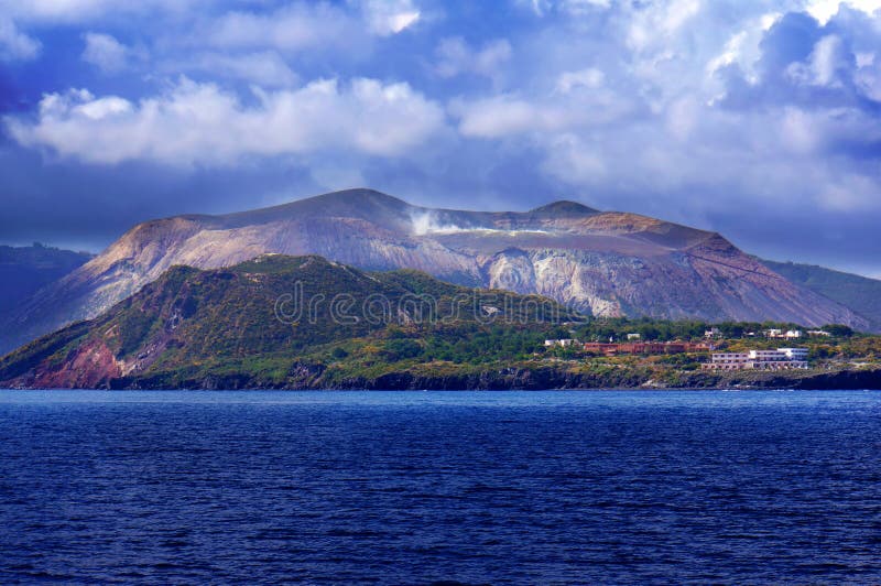 Vulcano-Insel, Lipari, Italien Stockfoto - Bild von hintergrund ...