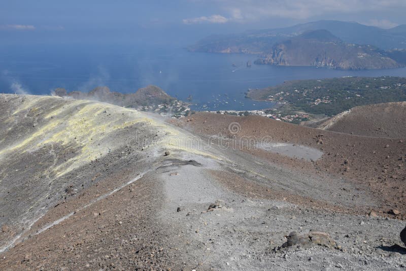 Vulcano Island, Lipari, Italy Stock Photo - Image of dust, erupting ...