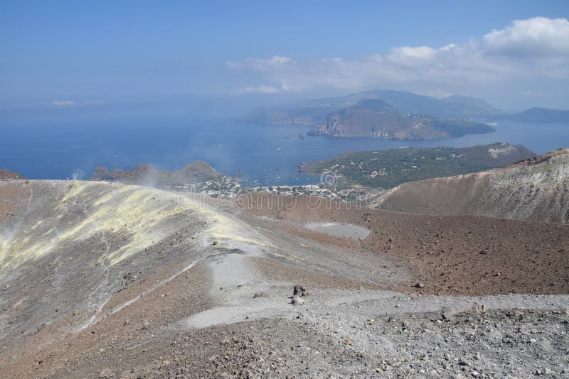 Vulcano Island, Lipari, Italy Stock Photo - Image of dust, salina: 59738430