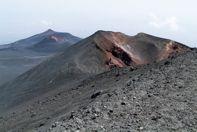 Vulcano of Mount Etna on Sicily Stock Photo - Image of rock, eruption ...