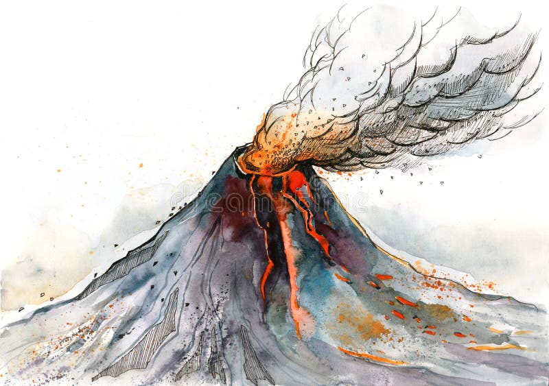 Vulkan stock abbildung. Illustration von vulkanisch, änderung - 68699078