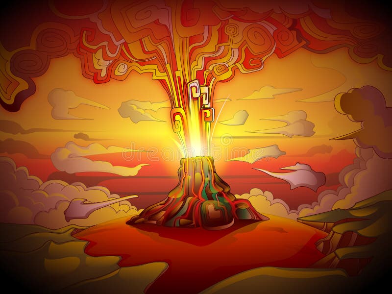 Vulkanische Uitbarsting, Gallimimus, Stegosaurus, Dinosaurusschedel ...