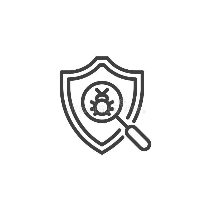 Vulnerability Assessment Line Icon Stock Illustration - Illustration of ...
