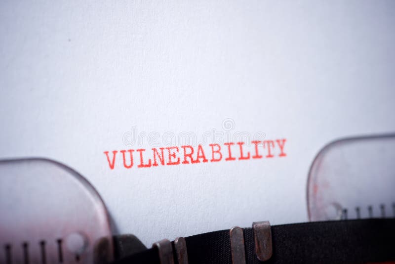 Vulnerability concept view stock photo. Image of typewriter - 339648148