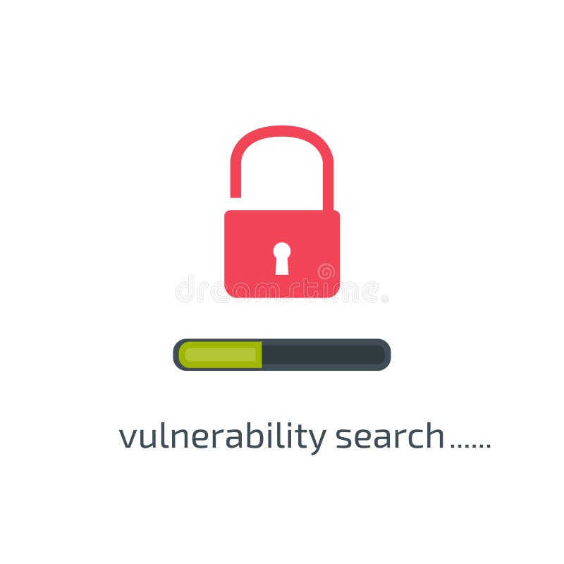 Vulnerability Search Concept in Flat Style. Vector Illustration Stock ...