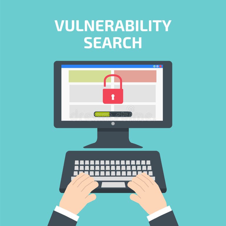 Vulnerability Search Decktop. Vulnerability Search Concept Stock Vector ...