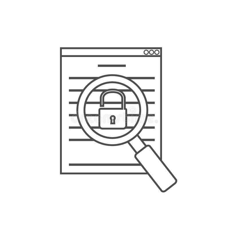 Vulnerability Search Icon Linear. Vector Illustration Stock Vector ... Vulnerability Search Icon Linear. Vector Illustration Stock Vector ...