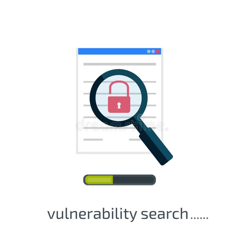 Vulnerability Search Icon. Vector Illustration Stock Vector ...