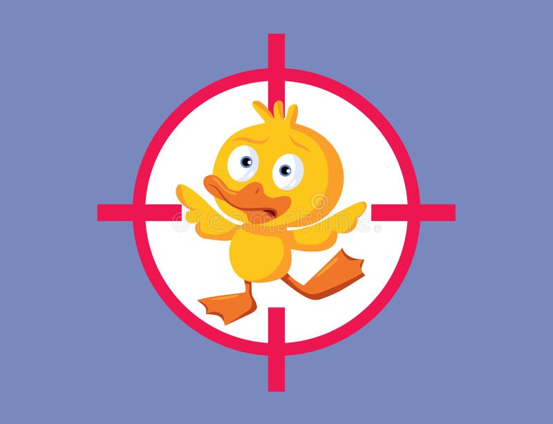 Sitting Duck in Target Practice Vector Conceptual Illustration Stock ...