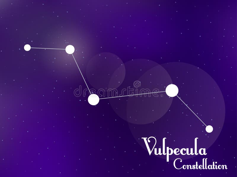 Vulpecula Constellation. Starry Night Sky. Cluster of Stars, Galaxy ...