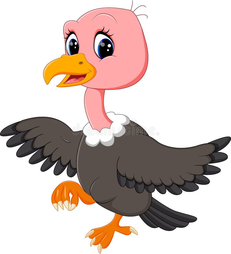 Vulture cartoon stock vector. Illustration of cheerful - 74624213