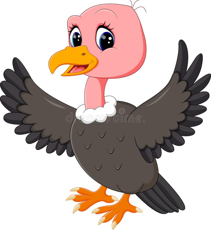 Vulture cartoon stock vector. Illustration of mascot - 73376926